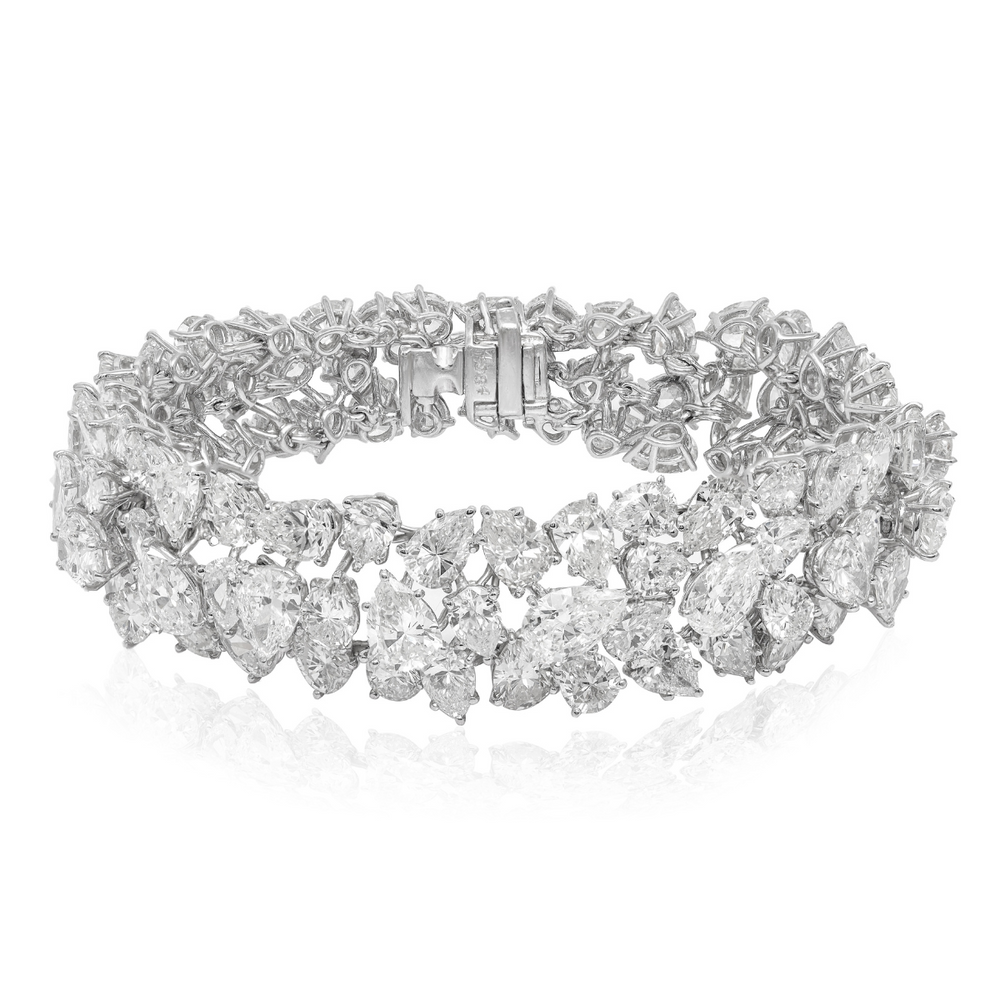 Multi Shaped Diamond Cluster Bracelet | Diana M Jewels 20k + Price Upon ...
